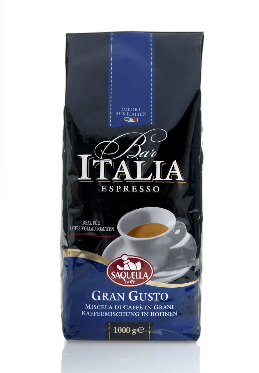 Saquella Bar Italia Espresso Gran Crema ganze Bohnen 1kg